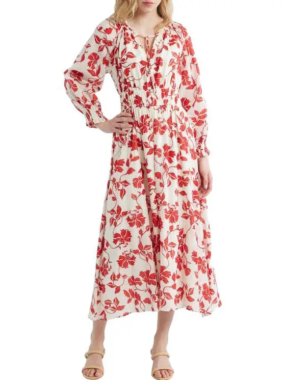 Rails Matia Floral Cotton Maxi Dress - Red Jasmine