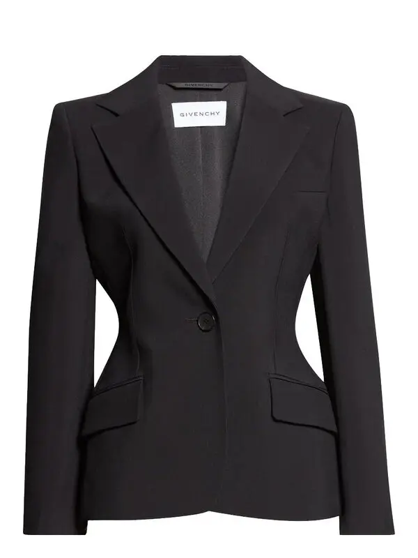 Givenchy Crepe Cady Blazer - Black