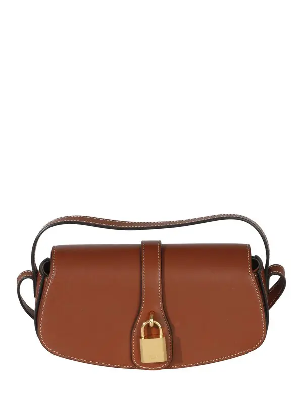 Celine Smooth Calfskin Tabou Clutch On Strap - Brown
