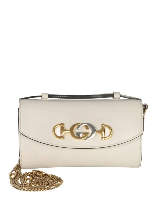 Gucci Mini Zumi Chain Shoulder Bag - White