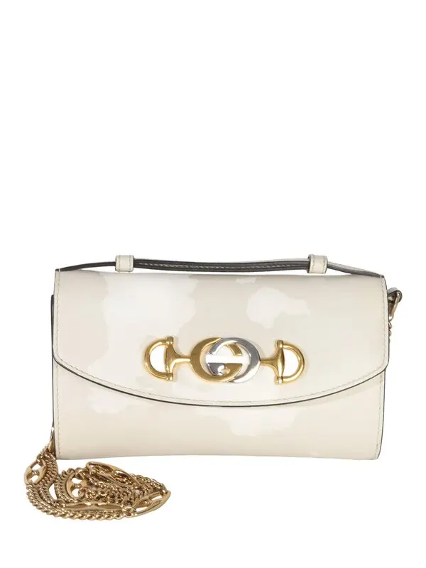 Gucci Mini Zumi Chain Shoulder Bag - White