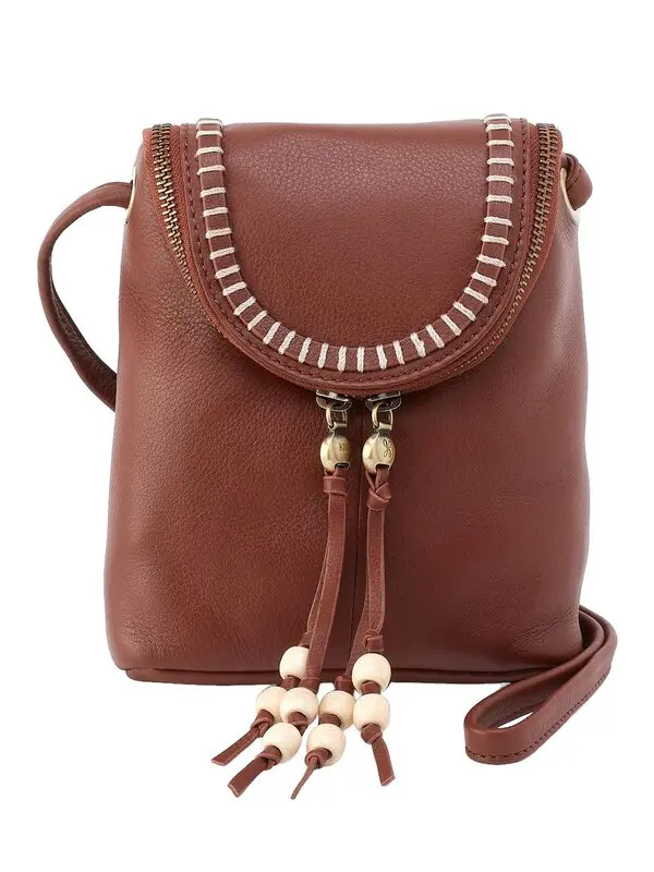 Hobo Leather Crossbody Bag - Cocoa Bean
