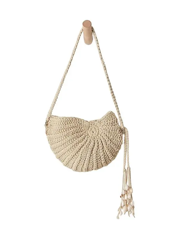 Free People Seashell Crochet Purse - Natural
