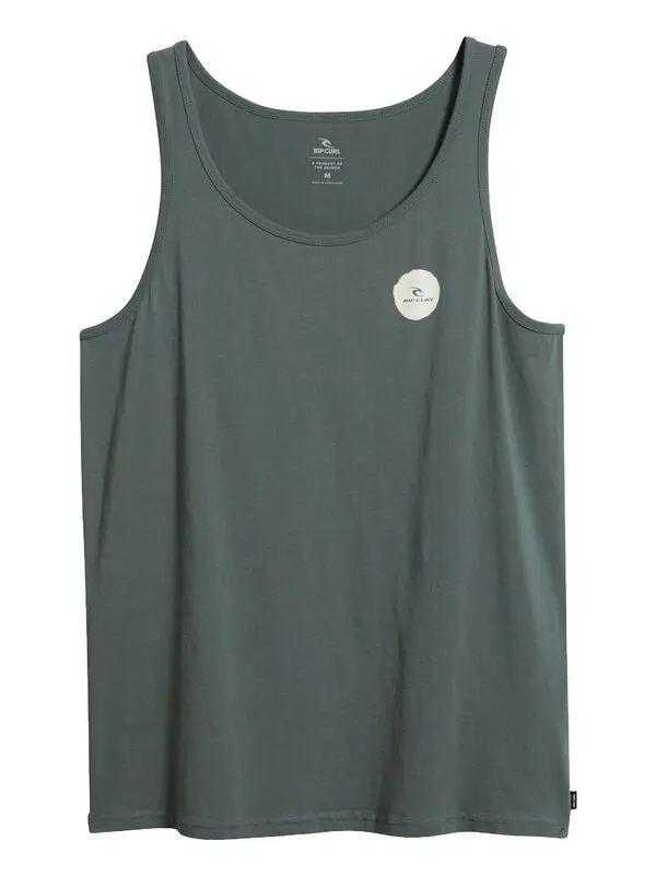 Rip Curl Cotton Graphic Tank Top - Moss