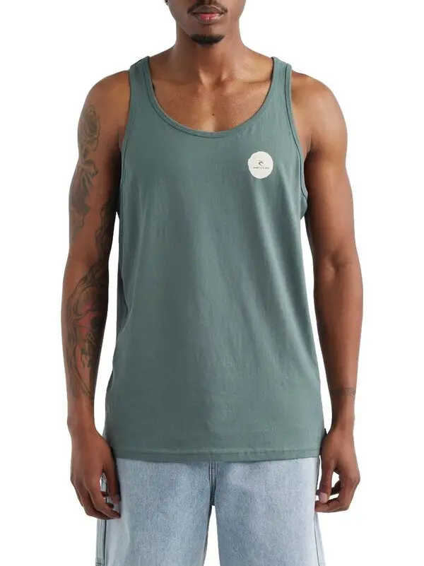 Rip Curl Cotton Graphic Tank Top - Moss
