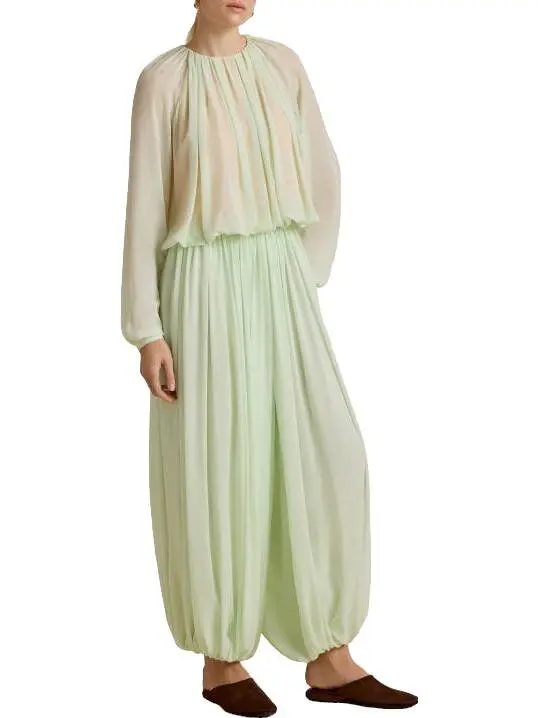 Marina Moscone Layered Long Sleeve Blouse - Hemlock