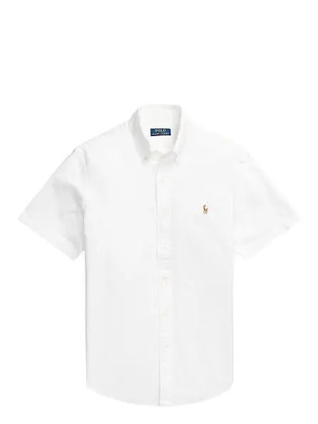 Polo Ralph Lauren Logo-embroidered Custom-fit Cotton Oxford Shirt Xxl - Bsr White