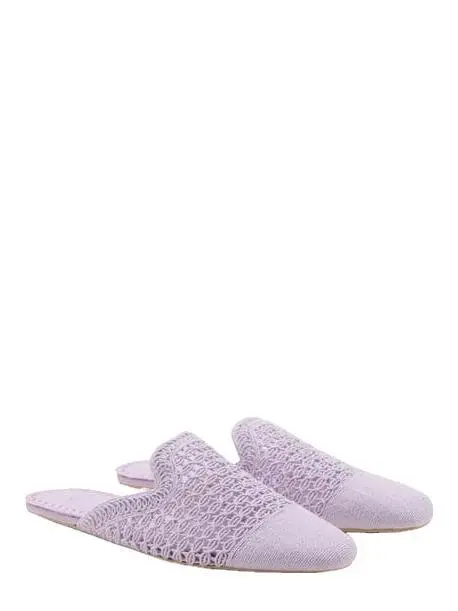 Mango Crochet Indoor Mule Slipper - Lilac