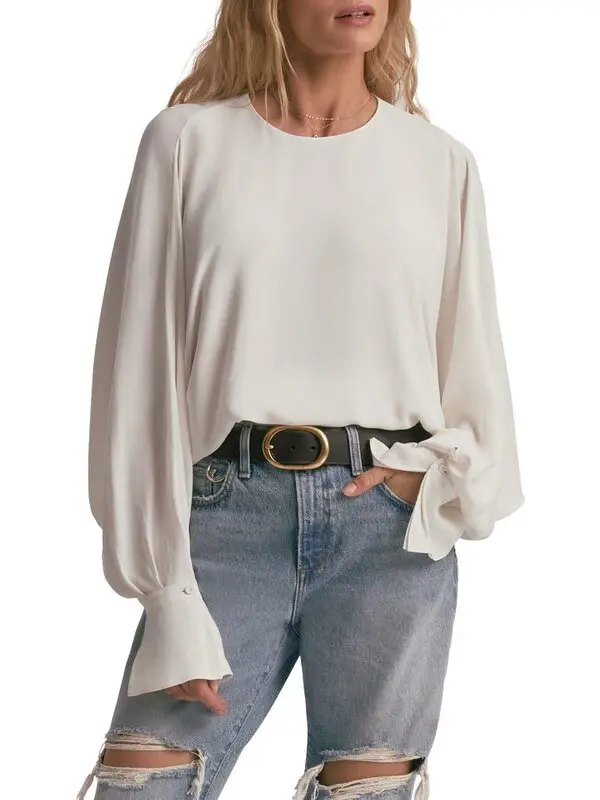 FAVORITE DAUGHTER Ruffle-cuff Top - White