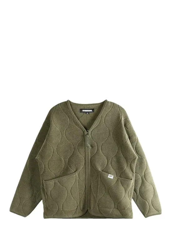 NEIGHBORHOOD Quilting Zip Cardigan - Olive Drab