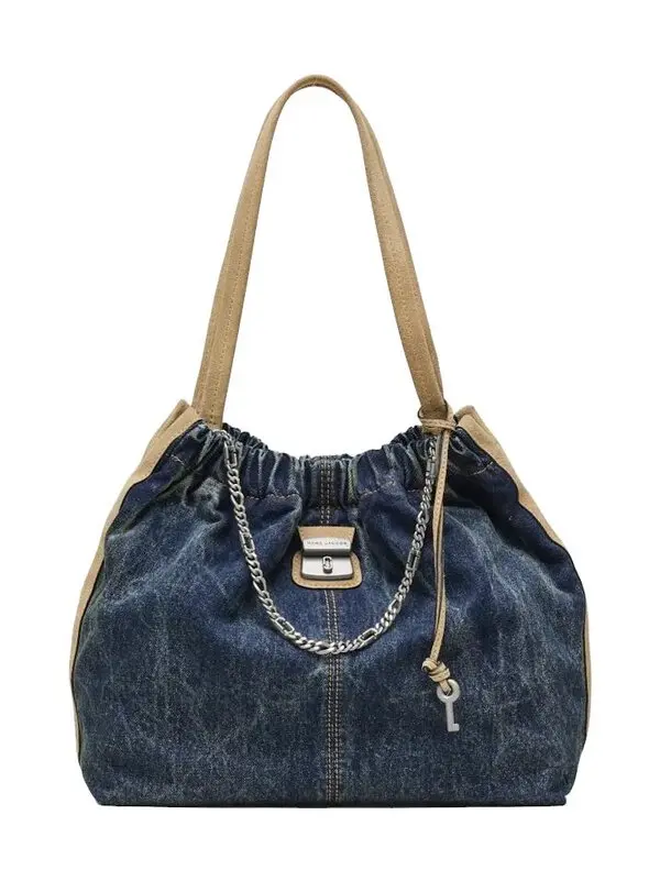 Marc Jacobs Denim Suede Cristina Tote Bag - Dark Wash