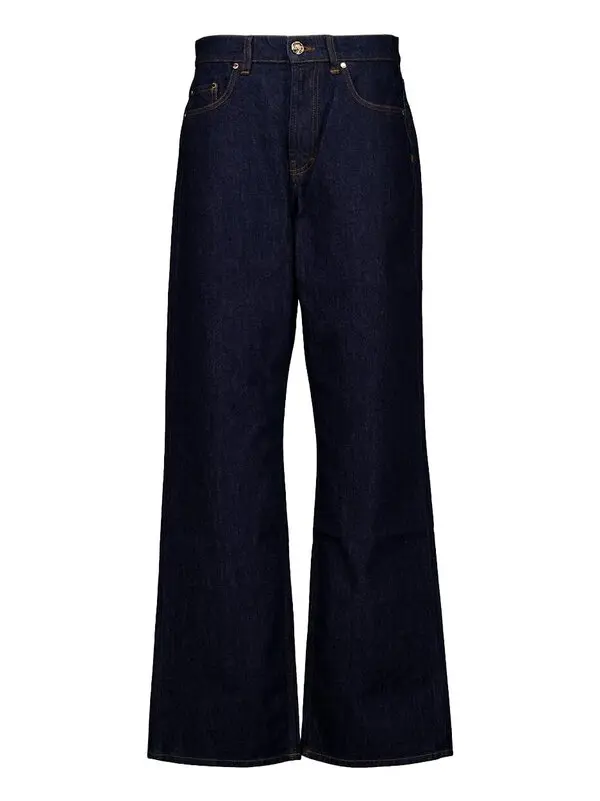 Casablanca Indigo Baggy Cotton Denim Jeans - Blue