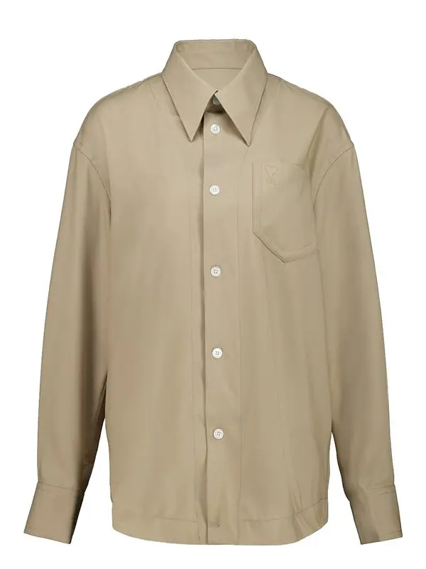 Ami De Coeur Wool Shirt - Beige