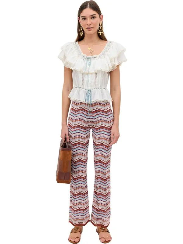 Rixo Boni Maria Chevron Trousers - Multi