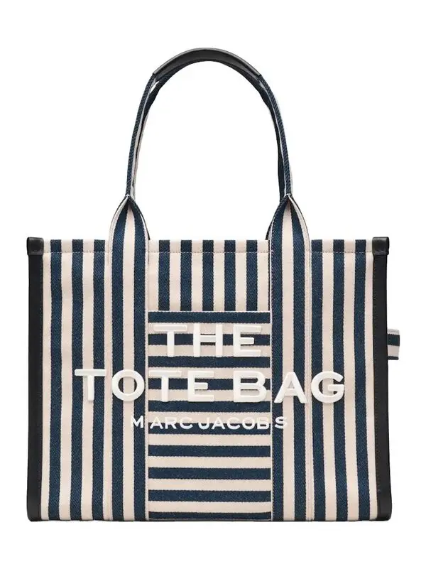 Marc Jacobs Stripe Canvas Large Tote Bag - Blueea