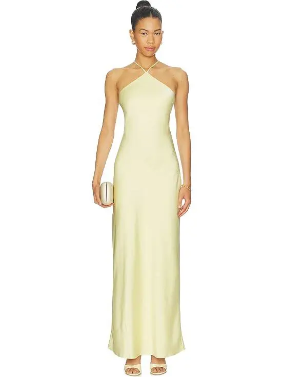 Line & Dot Kira Maxi Dress - Lemon