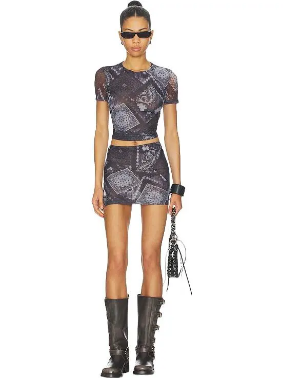Superdown Eloraina Mini Skirt Set - Black