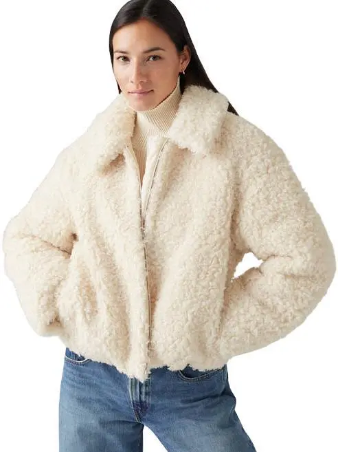 LEVI'S Kate Sherpa Jacket - White Swan