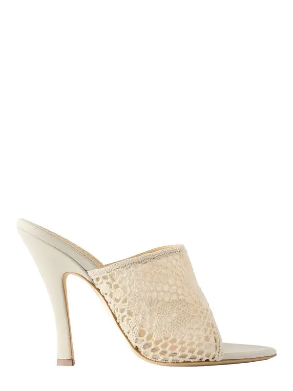 Magda Butrym Crocheted Sandals - Cream
