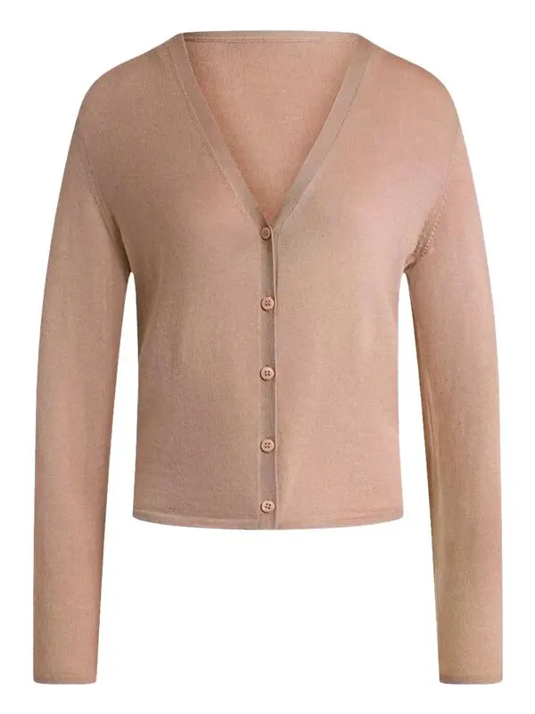 12 STOREEZ Camelia V-neck Cardigan - Pink