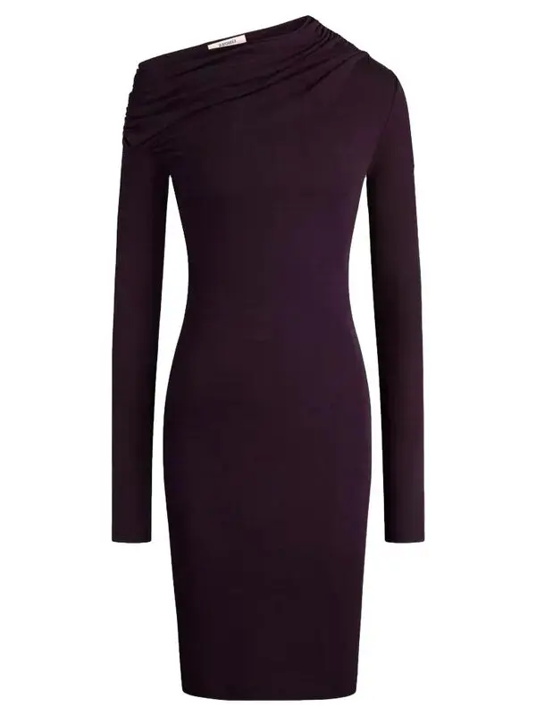 12 STOREEZ Asymmetric Mini Dress - Purple