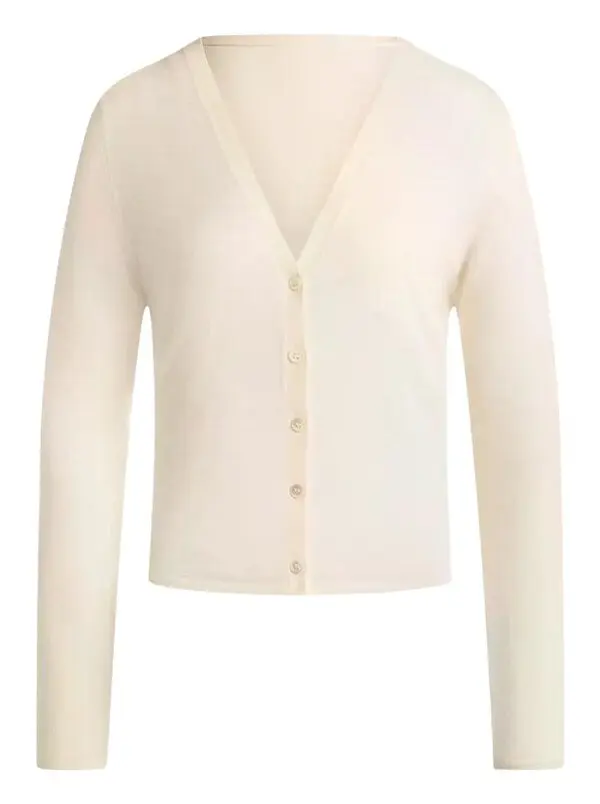 12 STOREEZ Camelia V-neck Cardigan - Neutrals