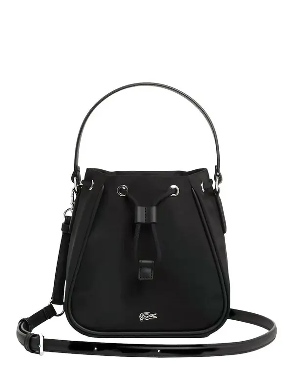 Lacoste Drawstring Logo Bucket Bag - Black