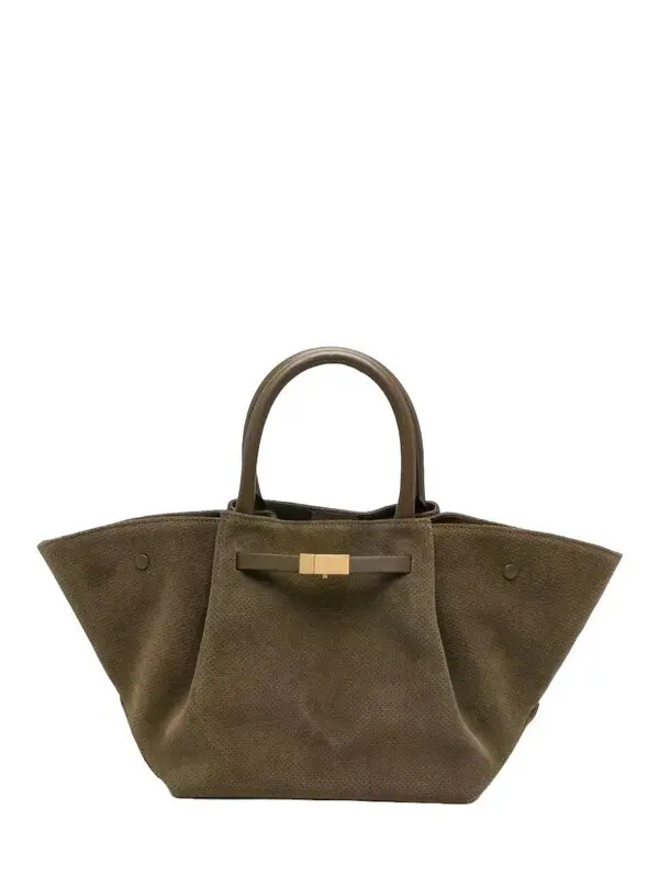 DEMELLIER Midi New York Suede Tote - Green