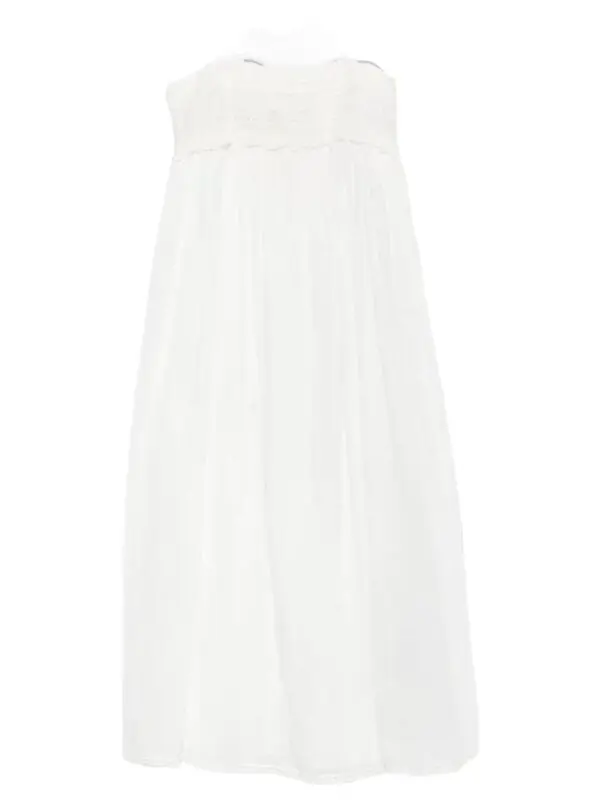 Posse Danielle Lace-trim Maxi Dress - Neutrals