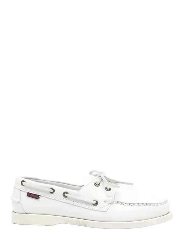 SEBAGO Lace-up Whipstitch Loafers - White