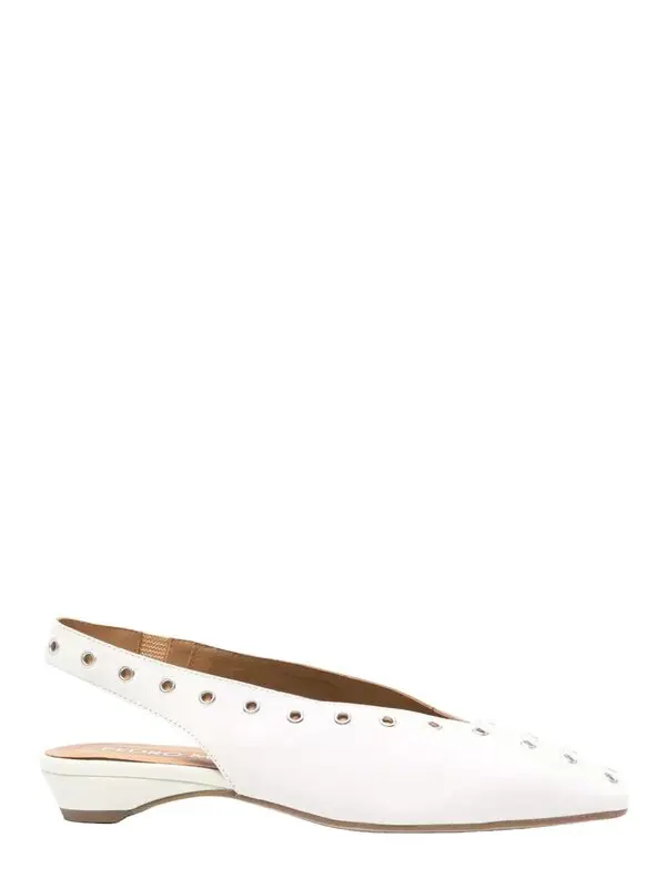 PEDRO MIRALLES Eyelet-embellishment Mules - White