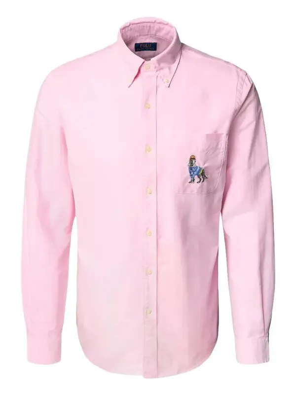 Polo Ralph Lauren Embroidered-pocket Shirt - Pink