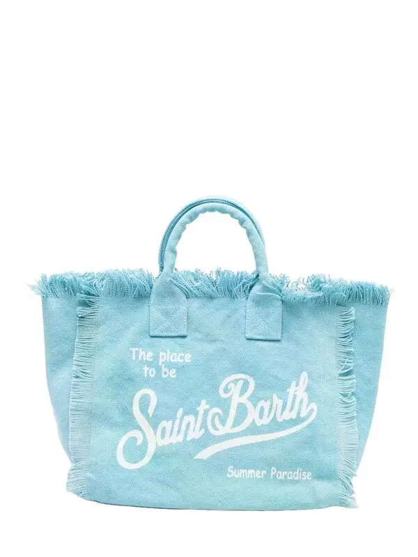 MC2 SAINT BARTH Logo-print Canvas Tote Bag - Blue