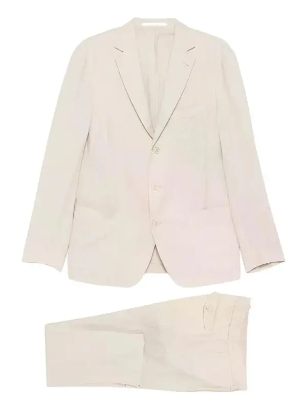 Eleventy Notched-lapel Suit - Neutrals