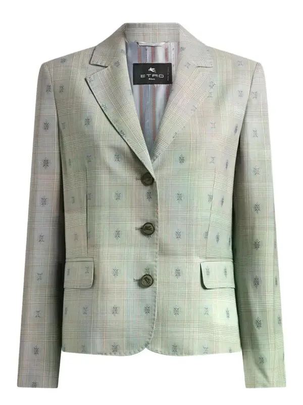 Etro Prince Of Wales Check Single-breasted Blazer - Neutrals