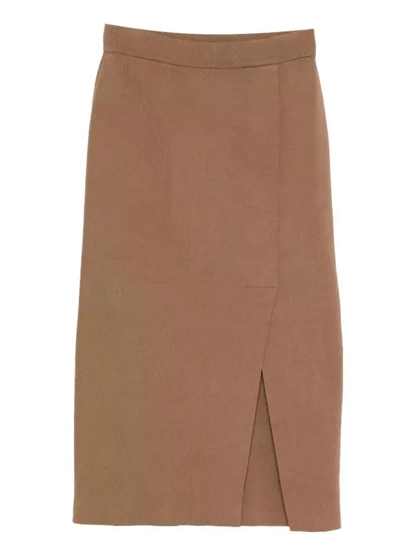 AROVESCIO Midi Skirt - Brown