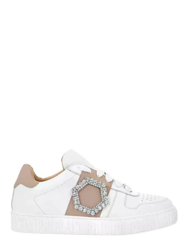 Philipp Plein Hexagonal Embellished Sneakers - White