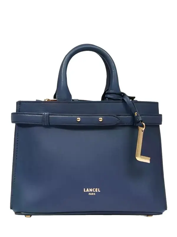 LANCEL Faubourg Leather Top Handle Handbag - Blue