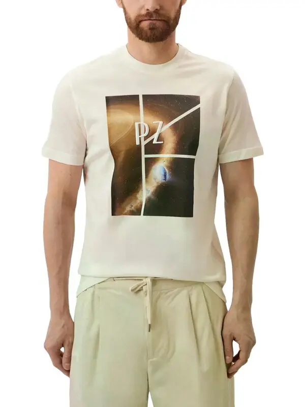 Pal Zileri Graphic Print T-shirt - Neutrals