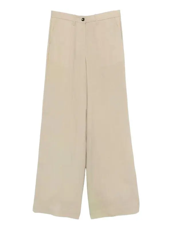NINE:INTHE:MORNING Karen Button Palazzo Pants - Neutrals