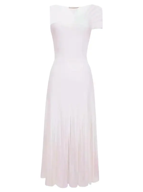 GEMY MAALOUF Flared Midi Dress - White