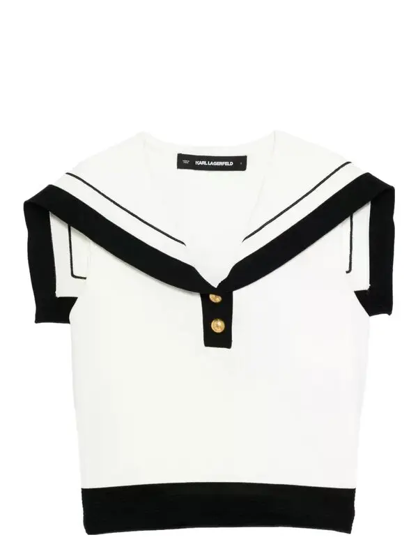 Karl Lagerfeld Nautical Top - White