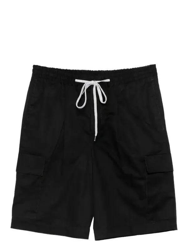 PT TORINO Cargo-pocket Drawstring Shorts - Black