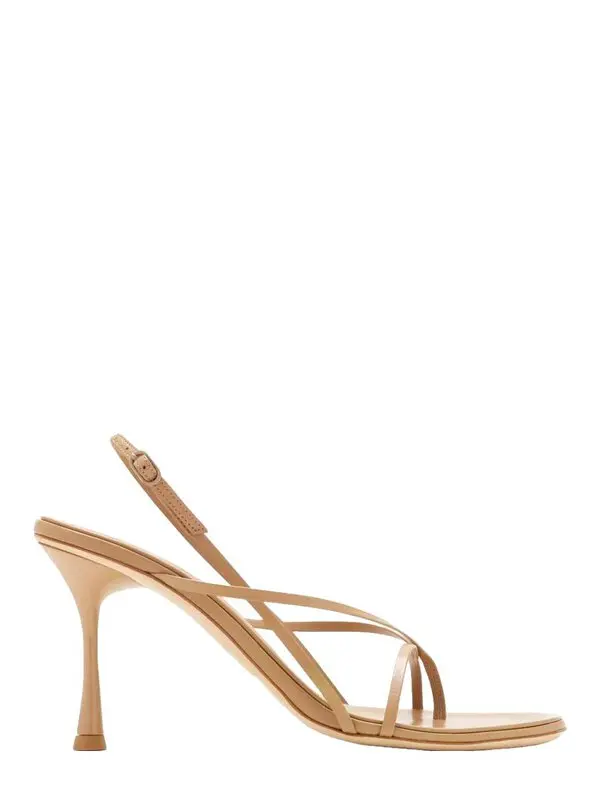 Studio Amelia Wishbone 90 Strappy Heeled Sandals - Neutrals