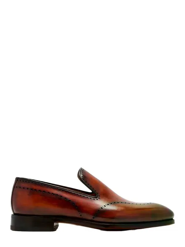 Bontoni David Brogue Loafers - Brown
