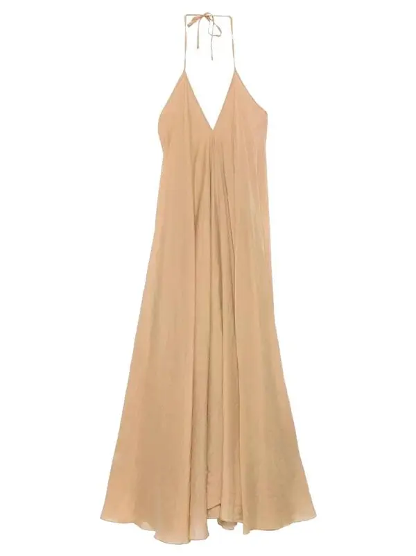 Dixie Halterneck Maxi Dress - Neutrals