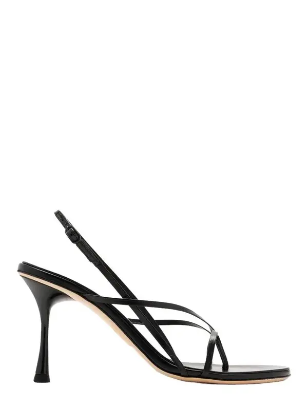 Studio Amelia Wishbone Slingback Sandals - Black