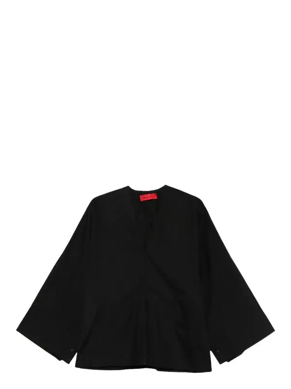 THELATEST Dana V-neck Blouse - Black