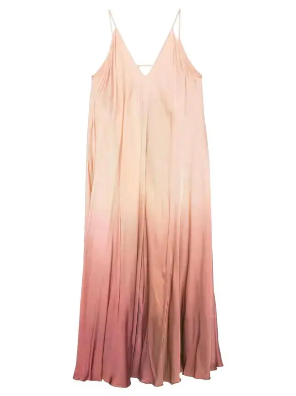 Dixie Ombré-effect Satin Maxi Dress - Pink