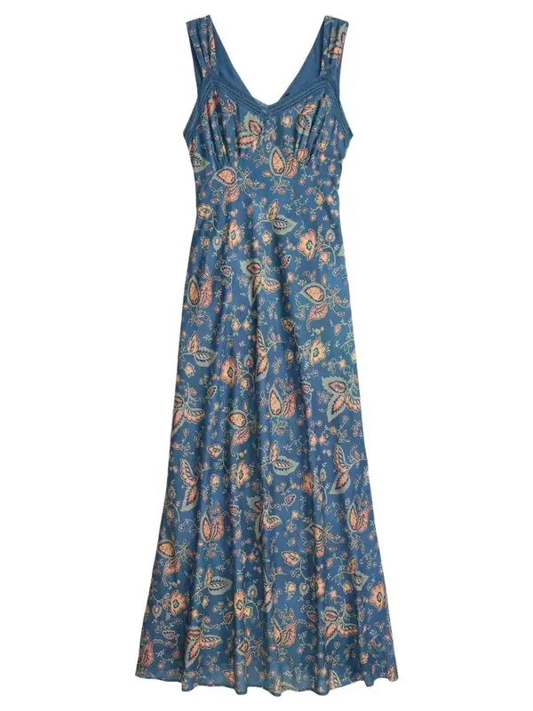 Ralph Lauren Floral-print Midi Dress - Blue